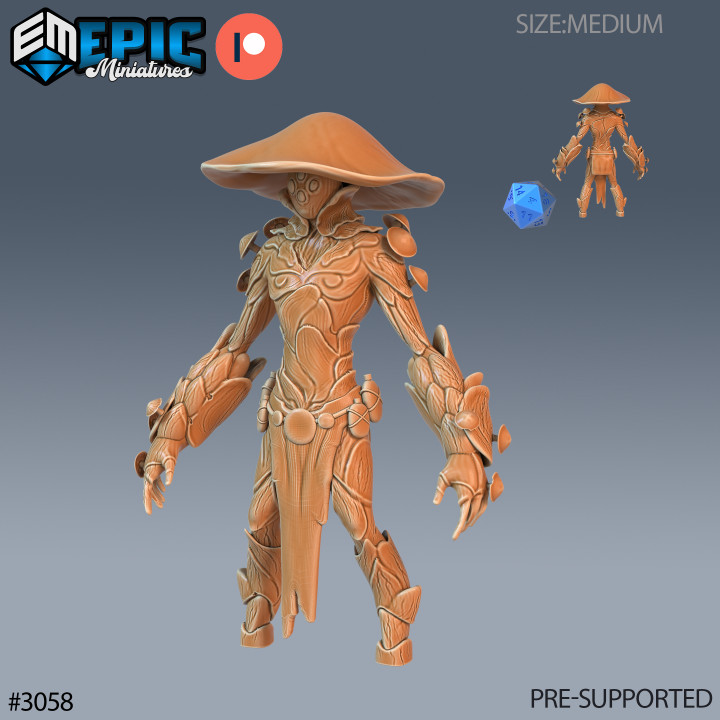 3D Printable Mushroom Folk Set / Infested Warrior / Fungus Fighter ...