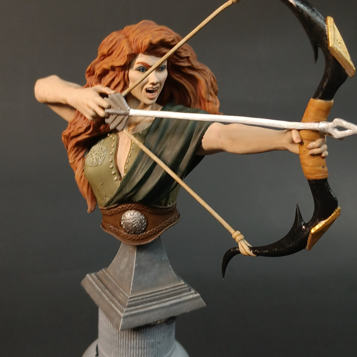 3D Print of Babd Catha, Celtic Goddess of War | Bust by Coolgoldtiger