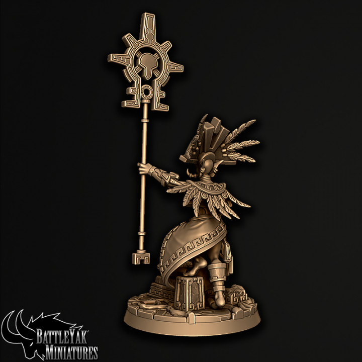 3D Printable Trollkin Priestess of Tilja'Zan by Battle Yak Miniatures