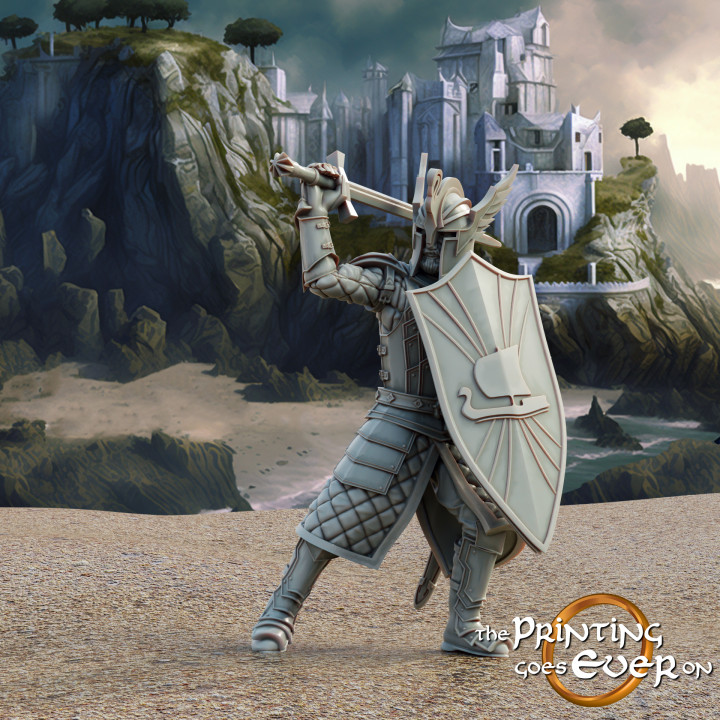 3D Printable Swan Knights - On Foot Set - Presupported by The Printing ...