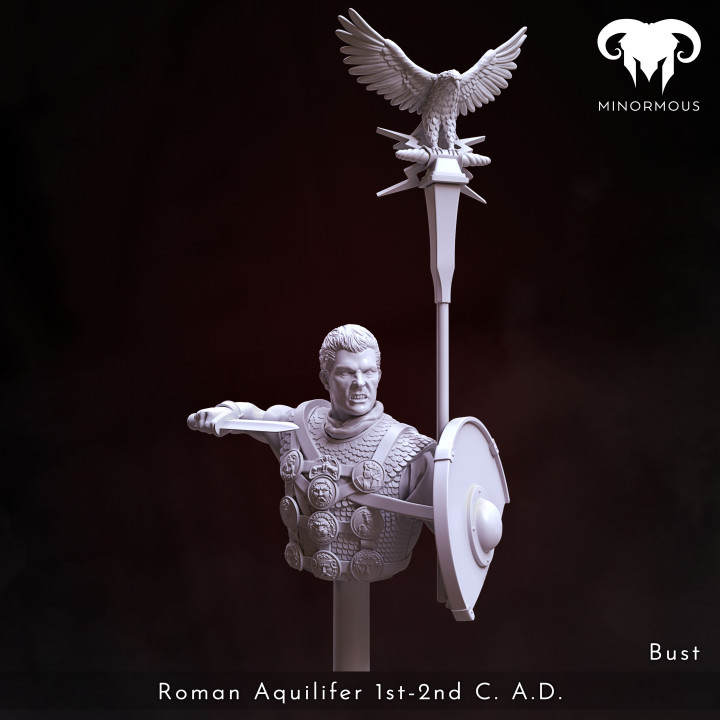 3D Printable Bundle - Roman Aquilifer 1st-2nd C. A.C. The Last Stand ...