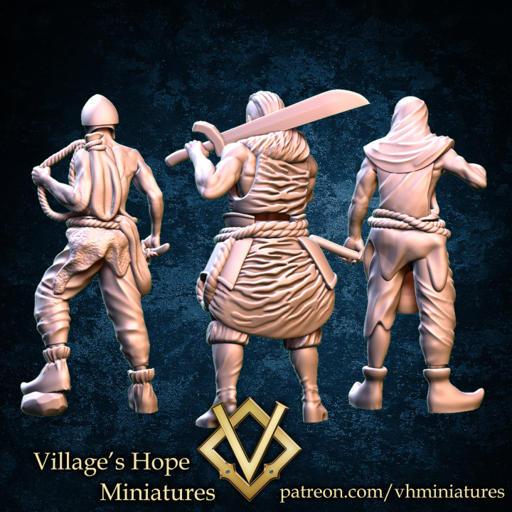 3D Printable Bandit gang by Village's Hope Miniatures
