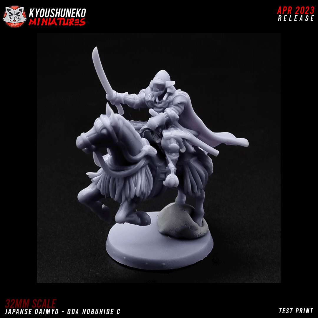 3D Printable Japanese Daimyo Oda Nobuhide C by Kyoushuneko Miniatures