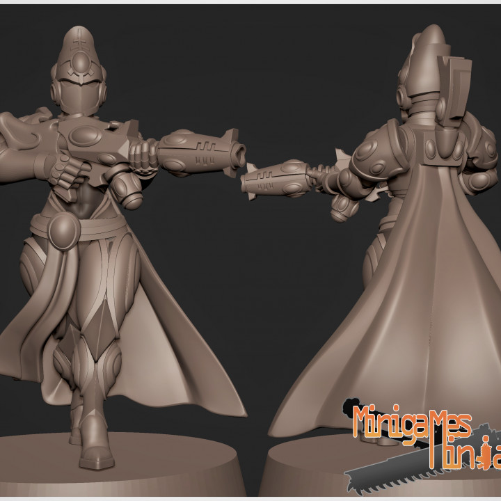 3D Printable Space elves anime figurines by Minigames Miniatures