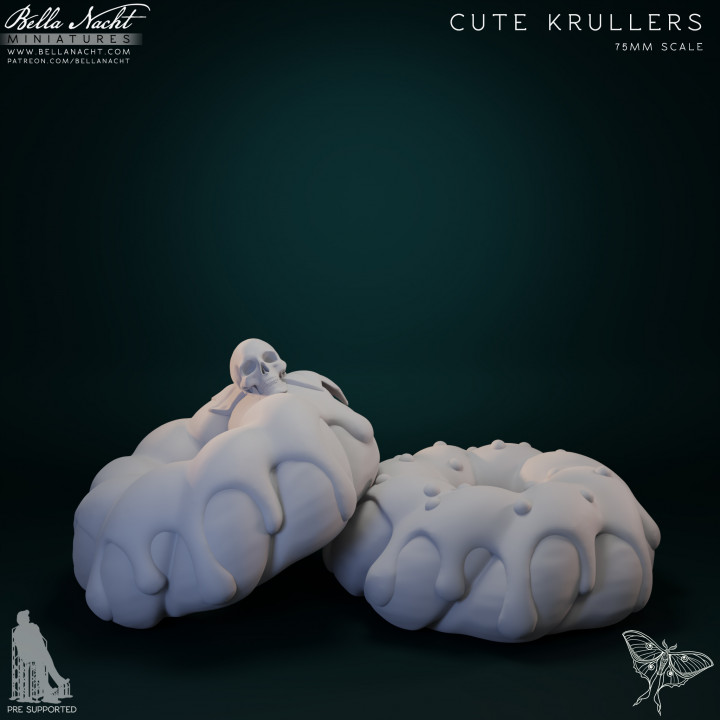 3D Printable Cute Krullers by Bella Nacht Minis