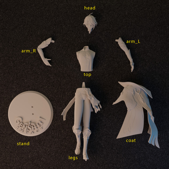 3D Printable Genshin impact Alhaitham Full Model by FunserviceSTL
