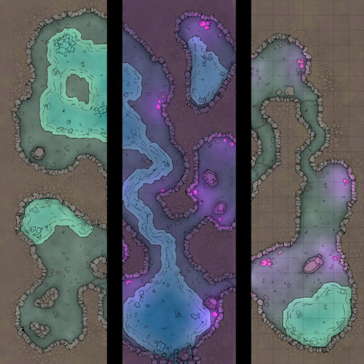 3D Printable Cave Map Expansion Set (CM) by August McDaniel