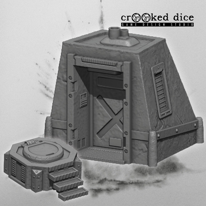 3D Printable Bunker Entrance by Karl Perrotton
