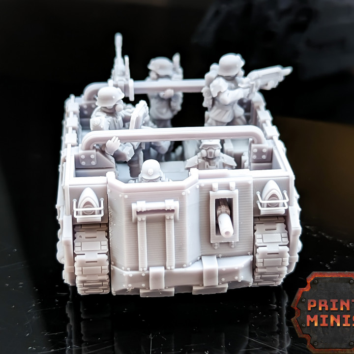 3D Printable Mimas Tank - Troop Carrier & Heavy Armour by Print Minis