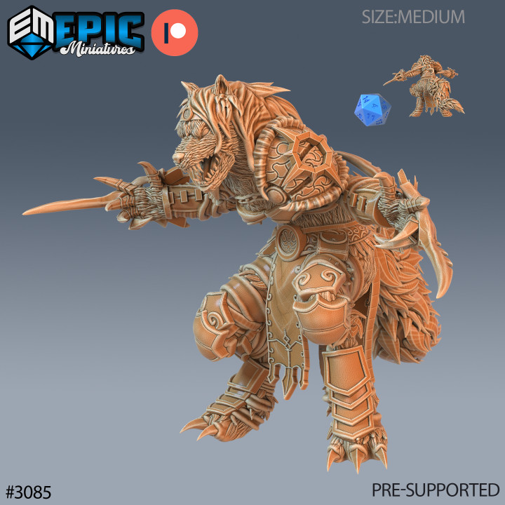 3D Printable Werewolf Adventurer Female Set / Woman Wolf Hybrid ...