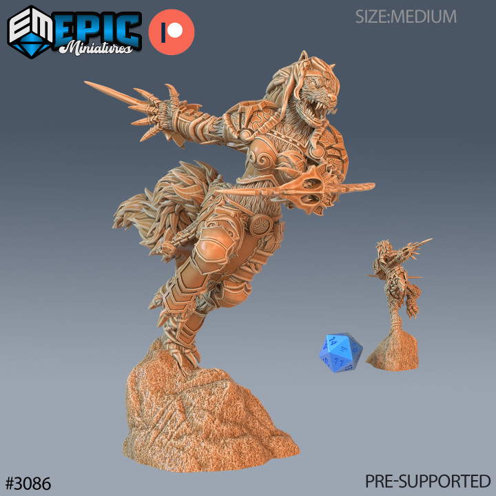 3D Printable Werewolf Adventurer Female Set / Woman Wolf Hybrid ...