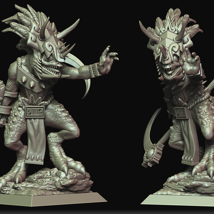 3D Printable 5x SKINK HEROES by Raven Twin Miniatures