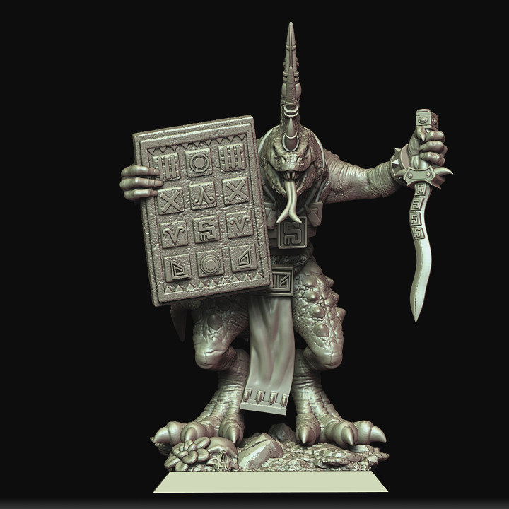 3D Printable SNAKE SKINK PRIEST by Raven Twin Miniatures