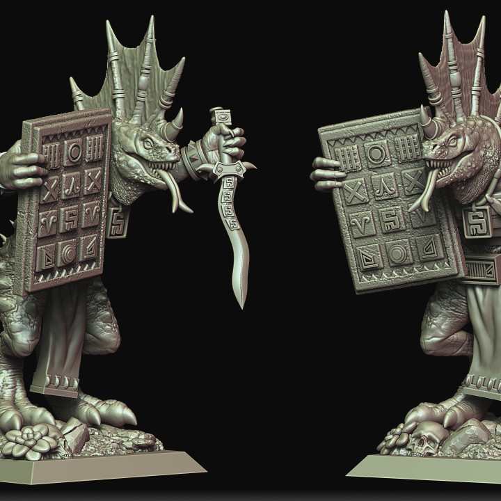 3D Printable SNAKE SKINK PRIEST by Raven Twin Miniatures