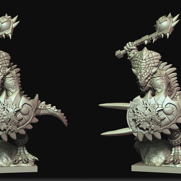 3D Printable SAURIAN ROK HERO by Raven Twin Miniatures
