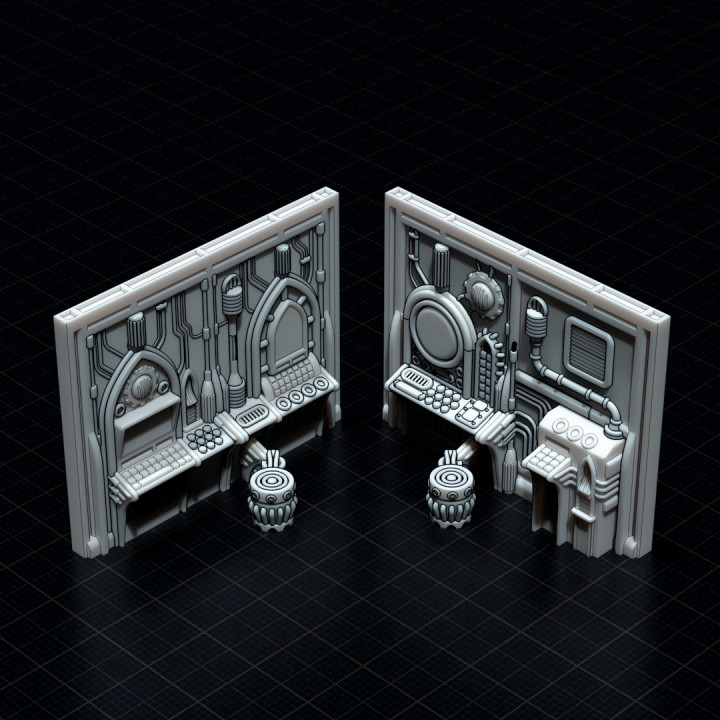 3D Printable Spacewreck modular Spaceship Terrain - Extra wall piece ...