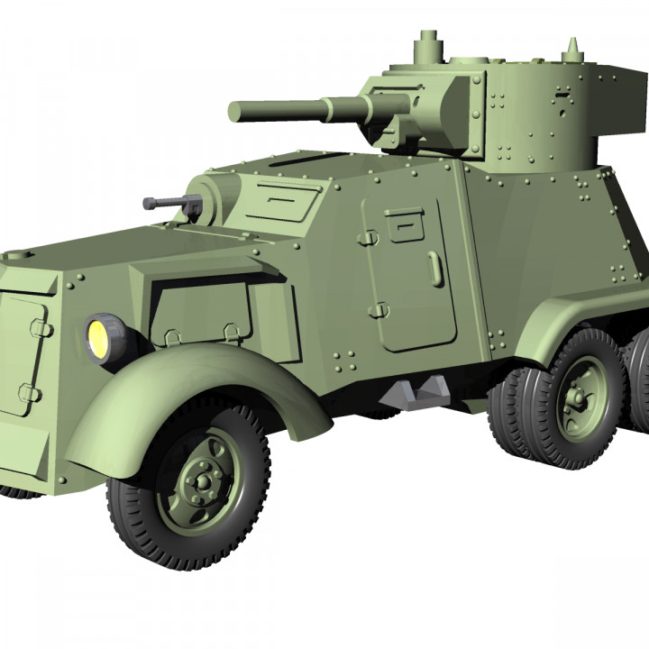 3D Printable Armoured vehicle AAC-1937 (Spanish civil war 1936-1939) by ...