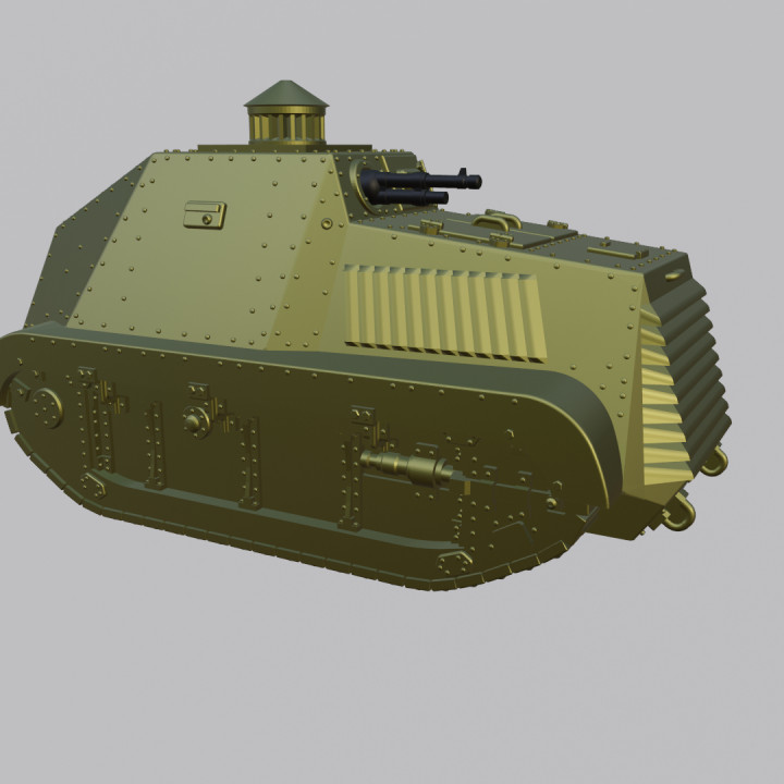 3D Printable Tractor Landesa (Spanish civil war, 1936-1939) by Wargame3d