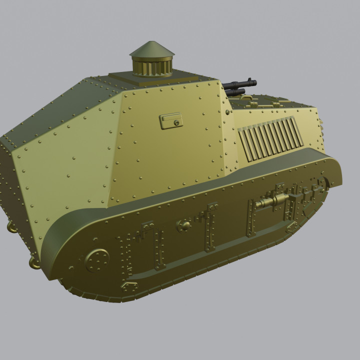 3D Printable Tractor Landesa (Spanish civil war, 1936-1939) by Wargame3d