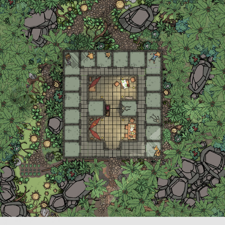 3D Printable Jiiboni Bush Jungle-Themed Map Set (JB) by August McDaniel