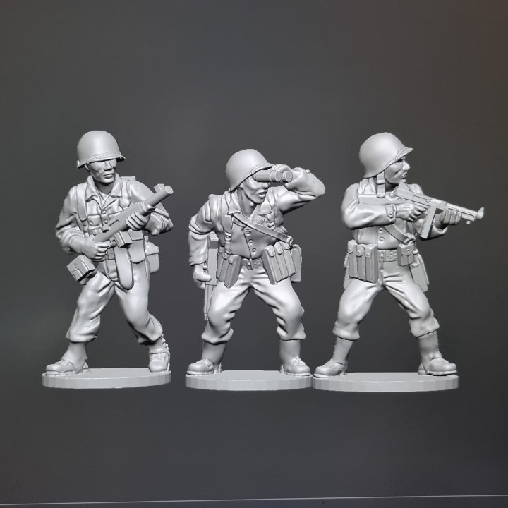 3D Printable US Army Rangers WW2 20mm 1/72 Elhiem by matthew hingley