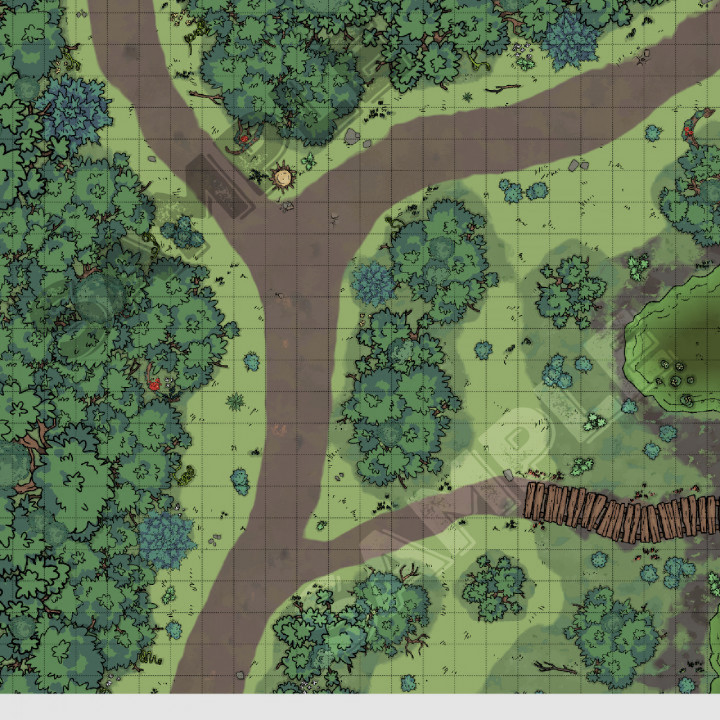 3D Printable Summer Woodland-Themed Map Set (SW) by August McDaniel