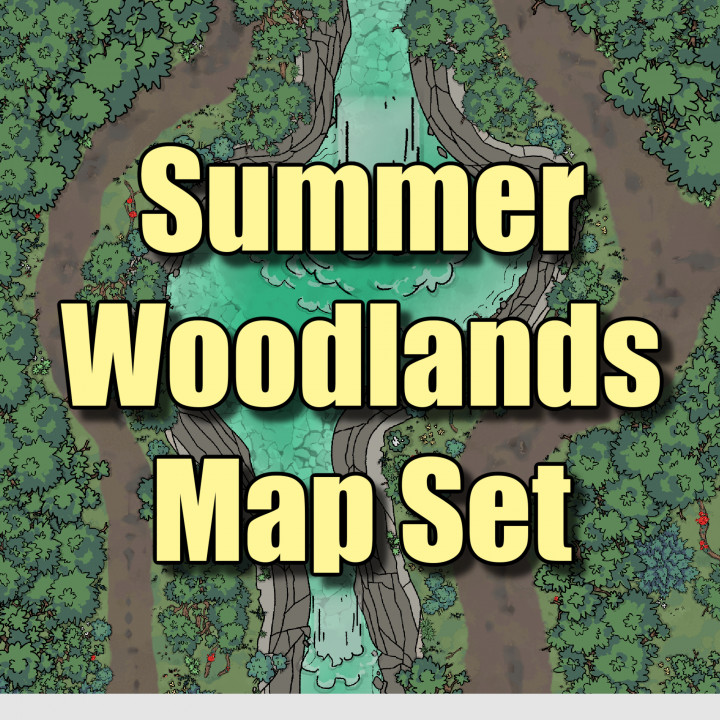 3D Printable Summer Woodland-Themed Map Set (SW) by August McDaniel