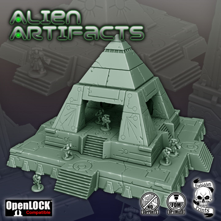3D Printable Alien Artifacts - Pyramid Set by Forbidden Prints