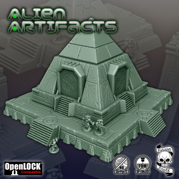 3D Printable Alien Artifacts - Pyramid Set by Forbidden Prints
