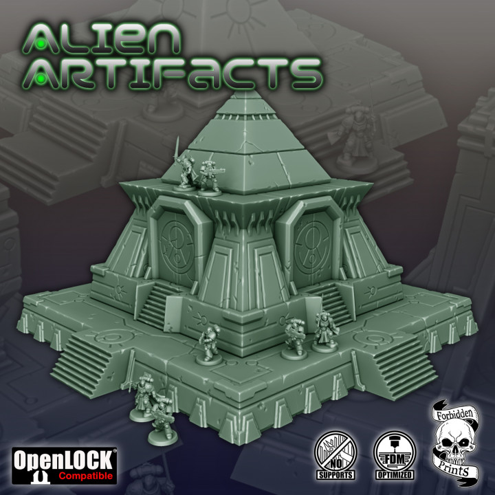 3D Printable Alien Artifacts - Pyramid Set by Forbidden Prints