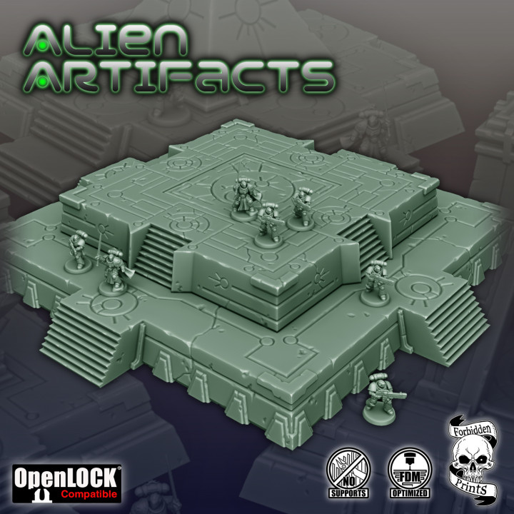 3D Printable Alien Artifacts - Pyramid Set by Forbidden Prints