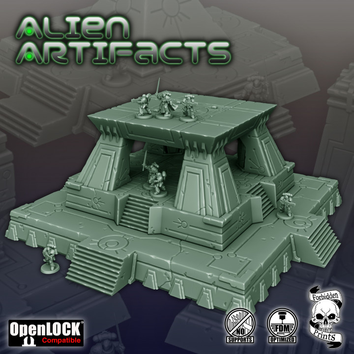 3D Printable Alien Artifacts - Pyramid Set by Forbidden Prints