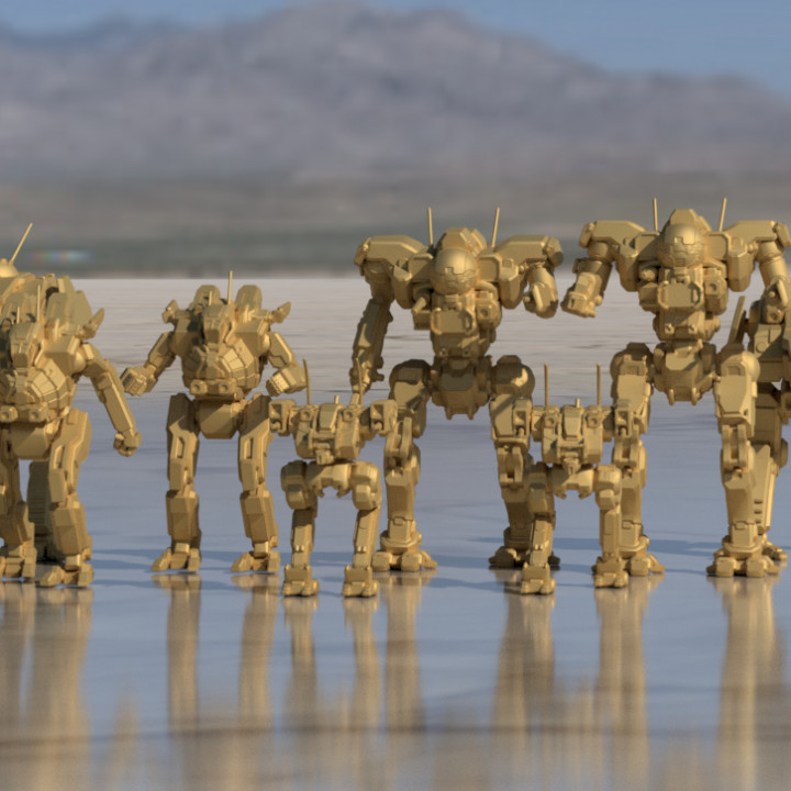 3D Printable Recon Lance Pack for Battletech by Matt Mason