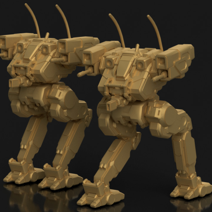 3D Printable Recon Lance Pack for Battletech by Matt Mason