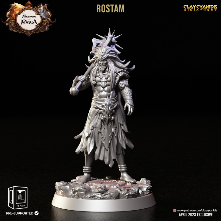 3D Printable Rostam by Clay Cyanide Miniatures