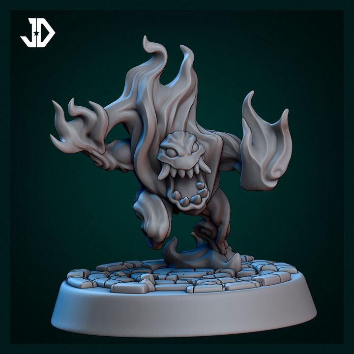 3D Printable Fire Terror of Tziich B by JD miniatures