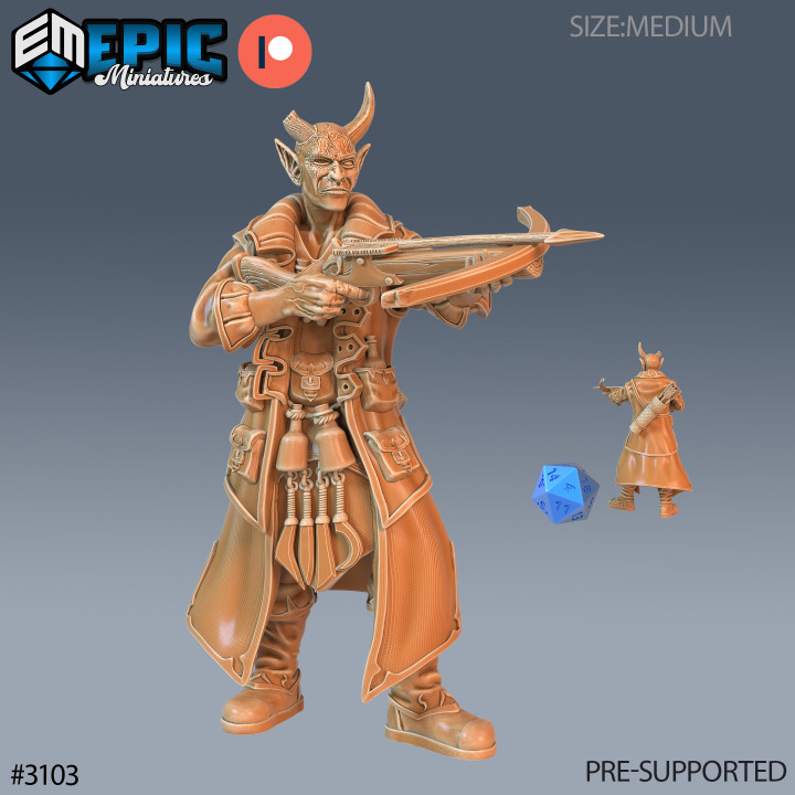 3D Printable Tiefling Rogue Player Character Set / Human Devil Hybrid ...