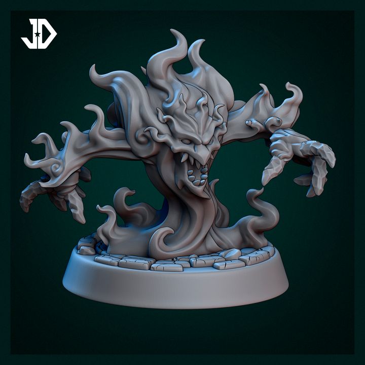 3D Printable Fire Terror of Tziich - 5 PCK by JD miniatures