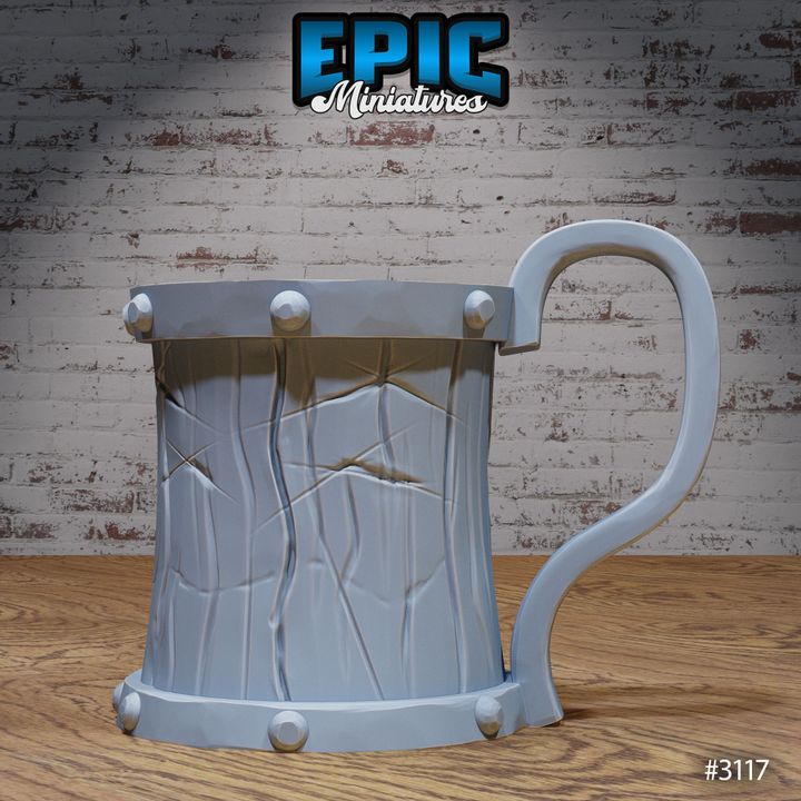 3D Printable Huge Mug Mimic Decoration / Beer Cup Monster / Equipment ...