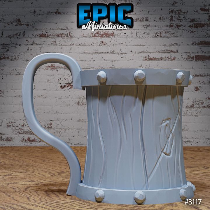 3D Printable Huge Mug Mimic Decoration / Beer Cup Monster / Equipment ...