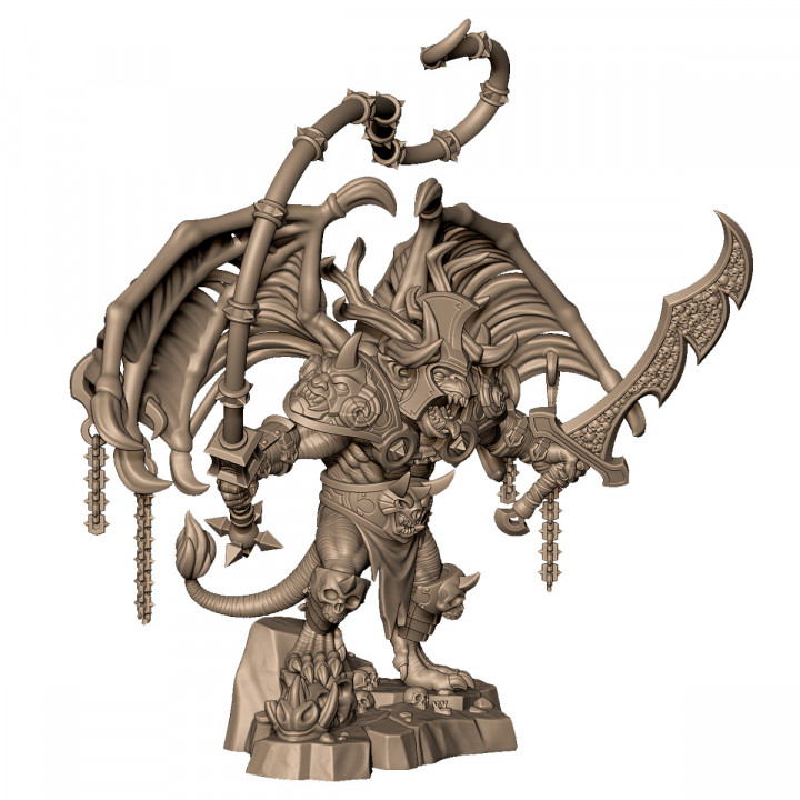 3D Printable Death antler gargoyle by Willy Kao