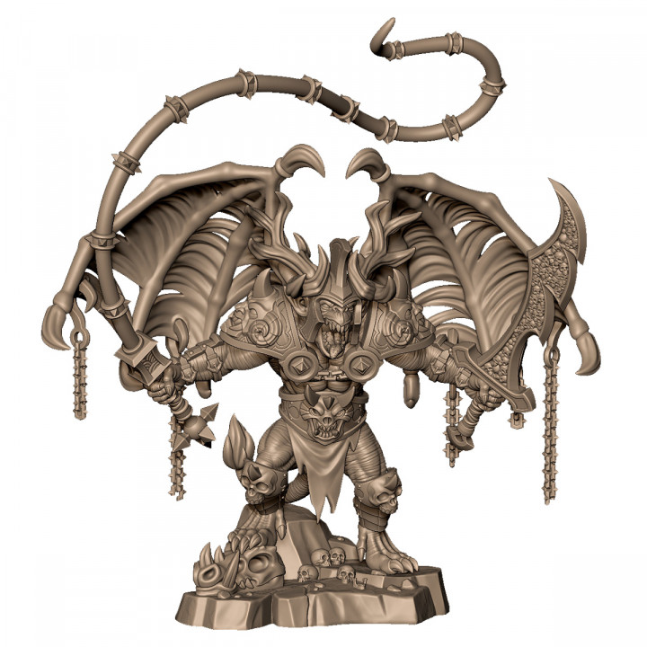 3D Printable Death antler gargoyle by Willy Kao