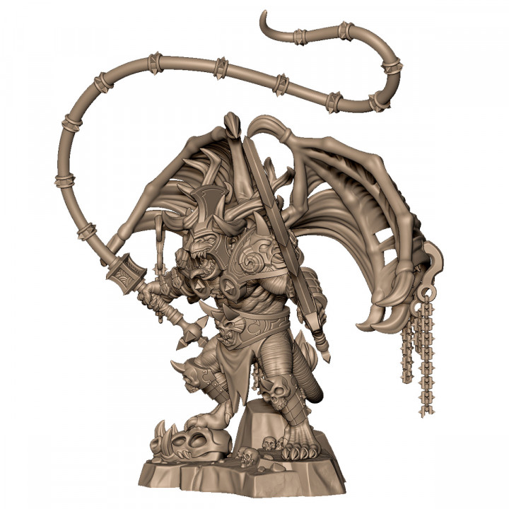 3D Printable Death antler gargoyle by Willy Kao