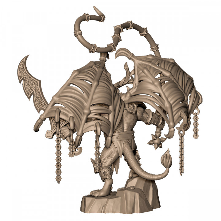 3D Printable Death antler gargoyle by Willy Kao