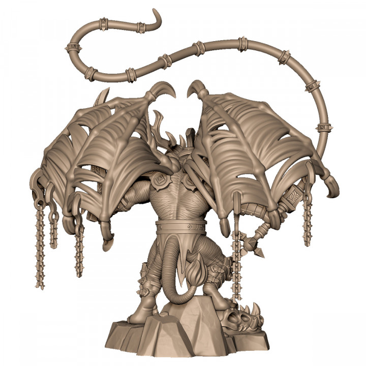 3D Printable Death antler gargoyle by Willy Kao