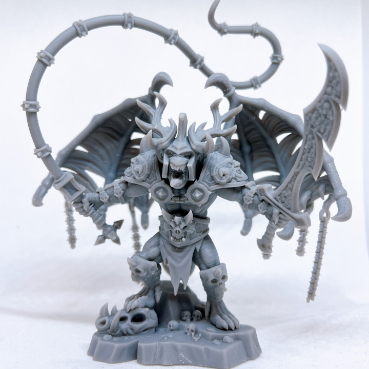 3D Printable Death antler gargoyle by Willy Kao