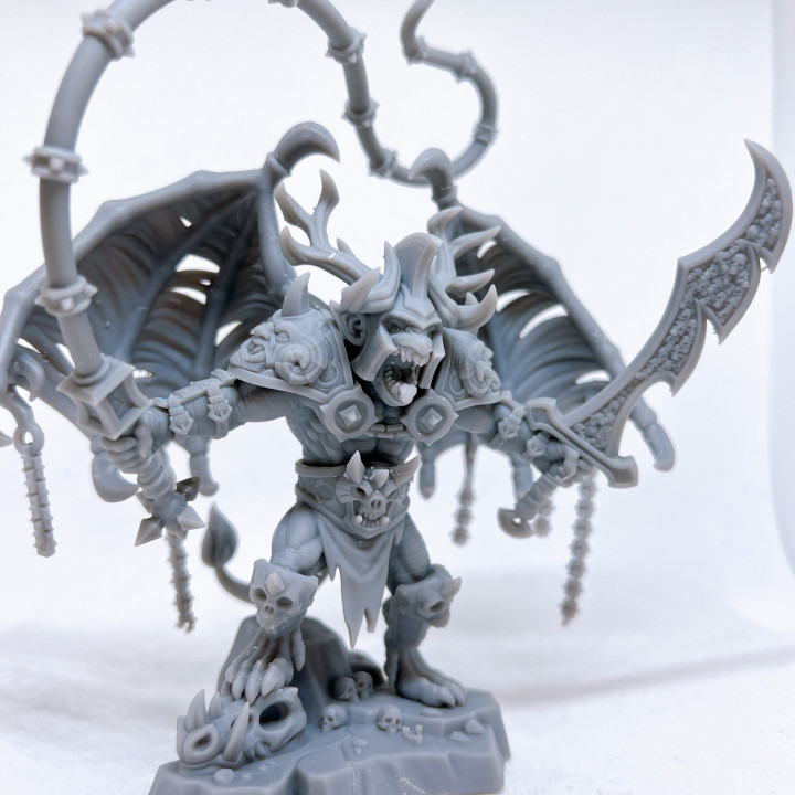 3D Printable Death antler gargoyle by Willy Kao
