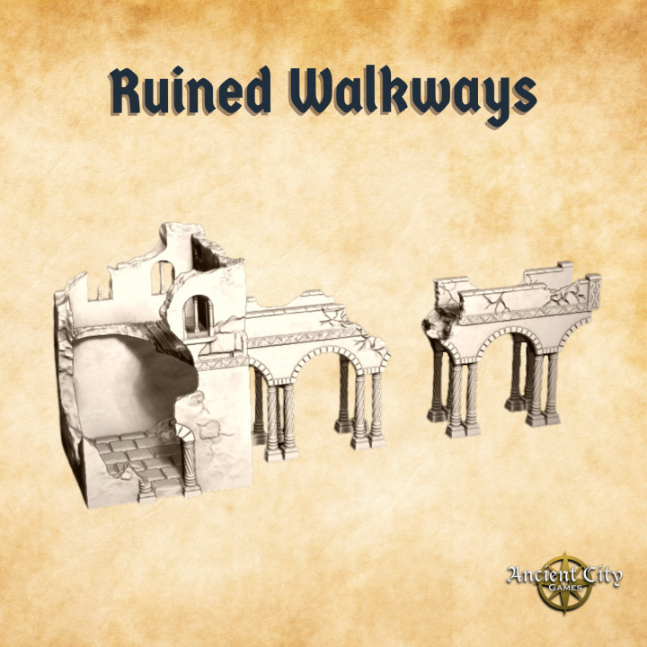 3D Printable Elevated Walkways by Ancient City Games