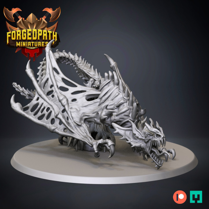 3D Printable Undead Wyvern - Feral Nightmare by Forged Path Miniatures