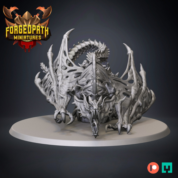 3D Printable Undead Wyvern - Feral Nightmare by Forged Path Miniatures